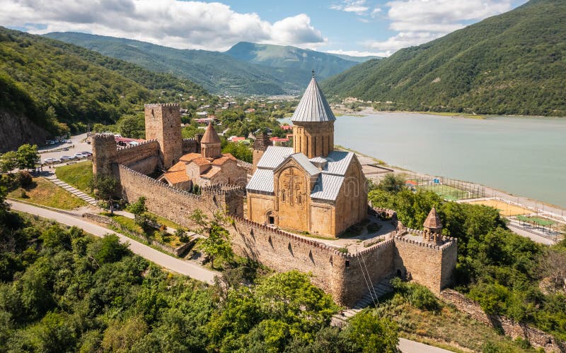 Ananuri Fortress Complex editorial stock image. Image of orthodox ...