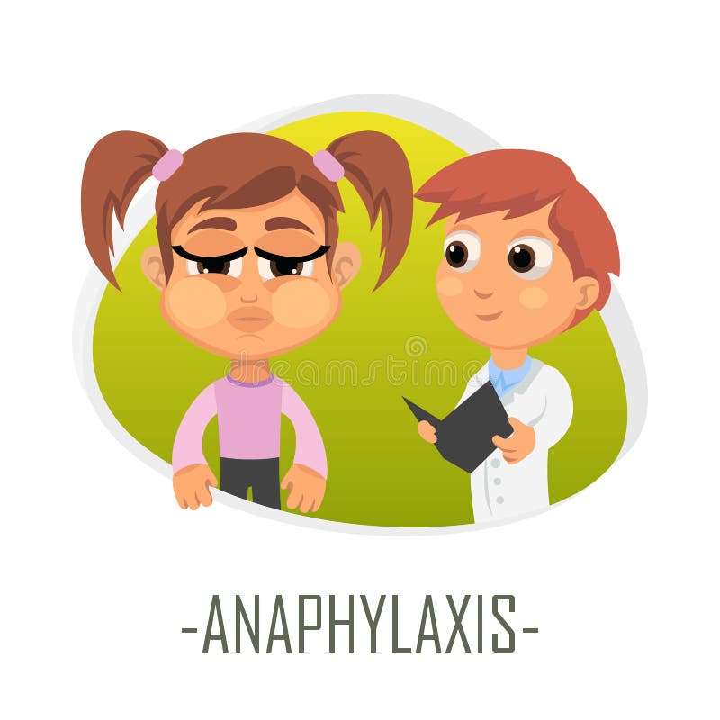 Anaphylaxis Medisch Concept Vector Illustratie Vector Illustratie ...