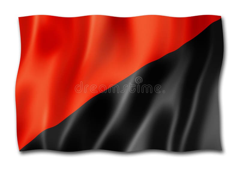 Anarchy Flag Isolated on White Stock Illustration - Illustration of ...