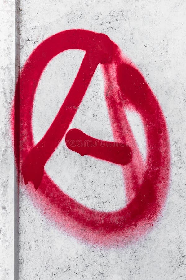 Anarchy Graffiti on Old Metal Notice Board Stock Photo - Image of frame ...