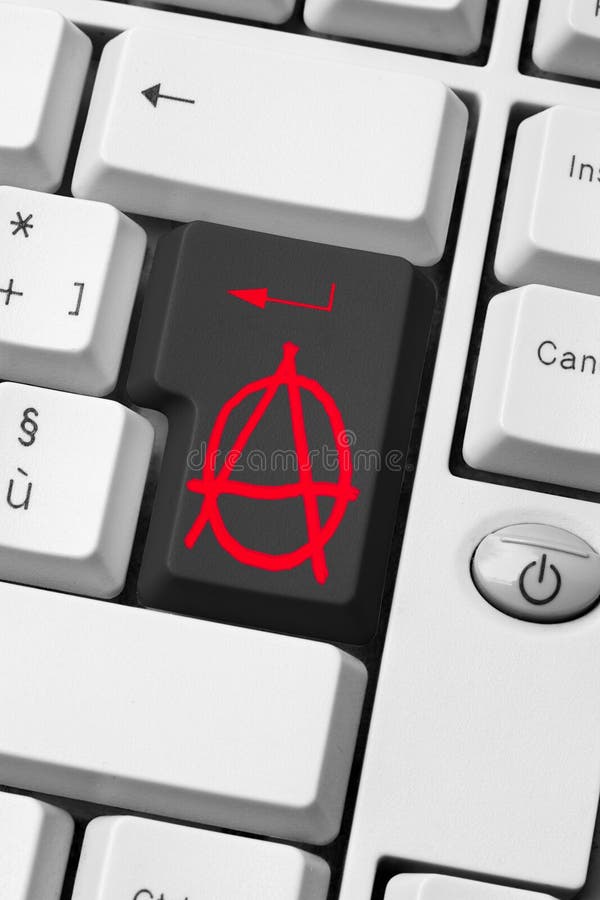 Anarchy key stock photo. Image of desertion, computer - 13087202