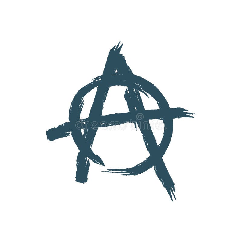 Anarchy sign in the smoke stock illustration. Illustration of style ...