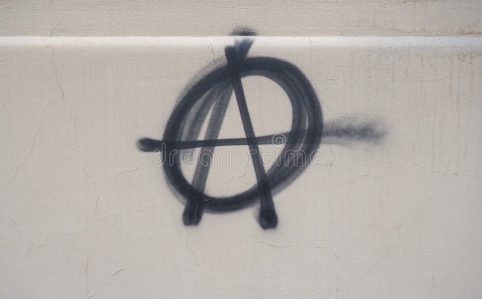 Anarchy sign on wall stock photo. Image of copy, construction - 260595558