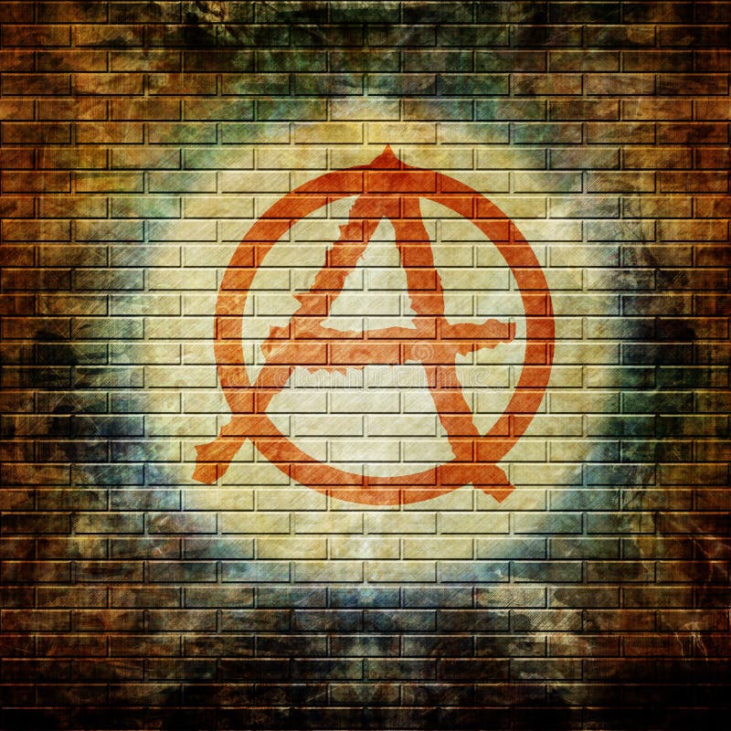 Anarchy Symbol on a Background Stock Illustration - Illustration of ...