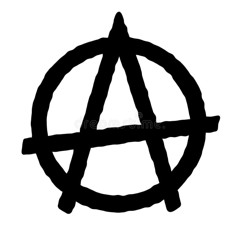 Anarchy symbol icon stock vector. Illustration of black - 326391688