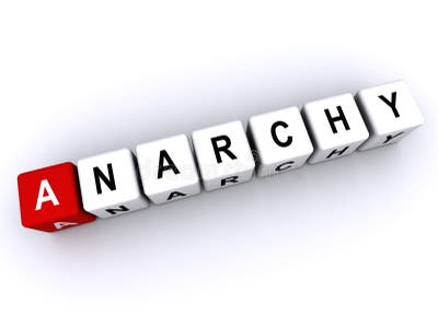 Anarchy Word Block on White Stock Illustration - Illustration of revolt ...