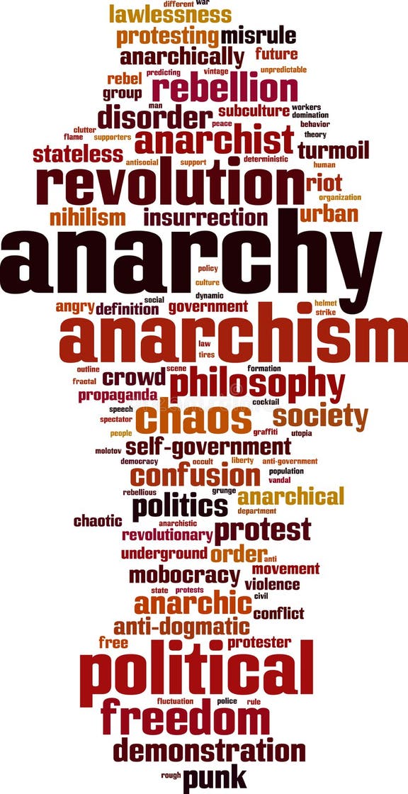 Anarchy word cloud stock vector. Illustration of demonstration - 174576677