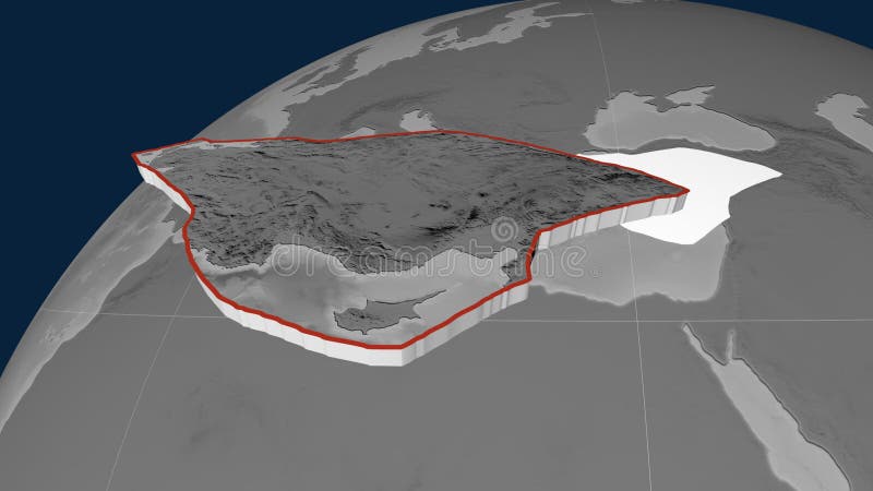 Anatolia Tectonic Plate. Elevation Stock Footage - Video of planet ...