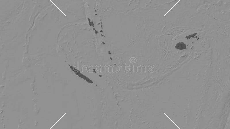 Anatom Island in the Coral Sea. Bilevel Map. Zoom Stock Footage - Video ...