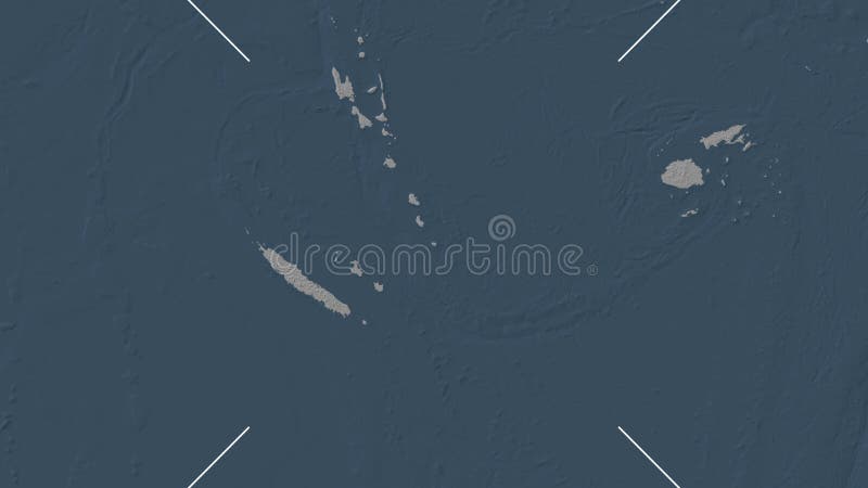 Anatom Island in the Coral Sea. Steel Blue Map. Slide Stock Video ...