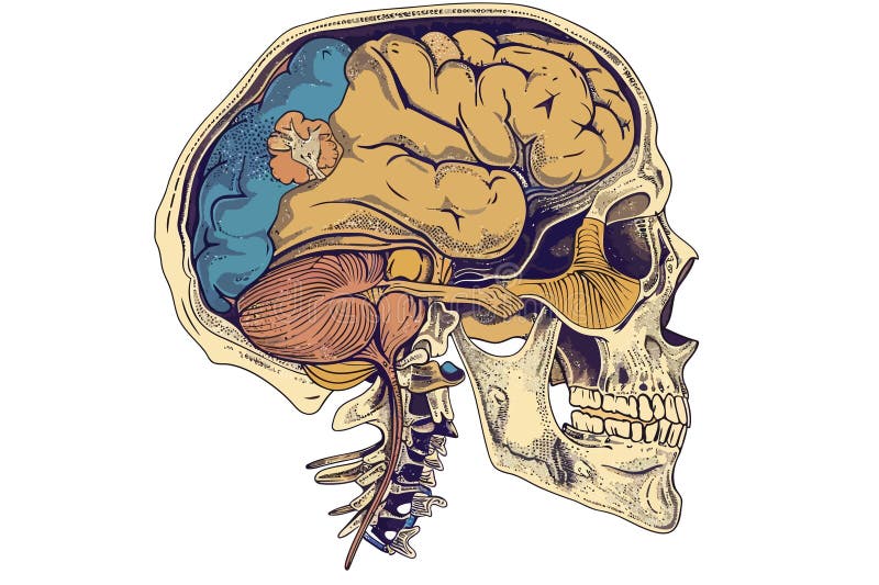 Anatomic Illustration Biology Class Poster Isolated Illustration Stock ...