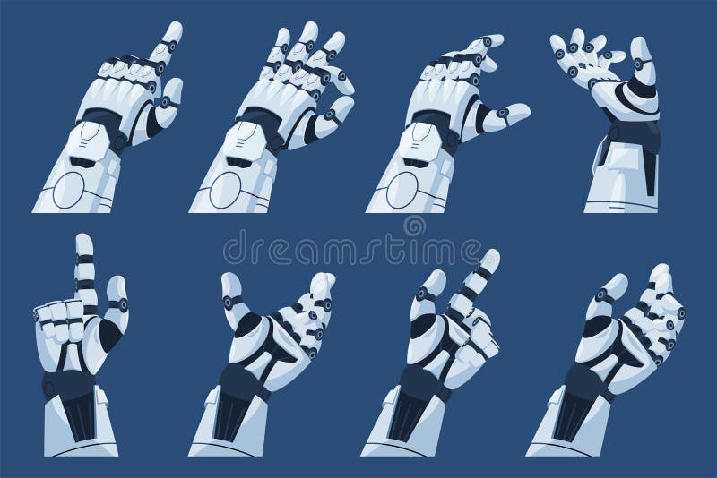 Anatomical Bionic Robotic Hands. Autonomous New Robots Work Automation ...