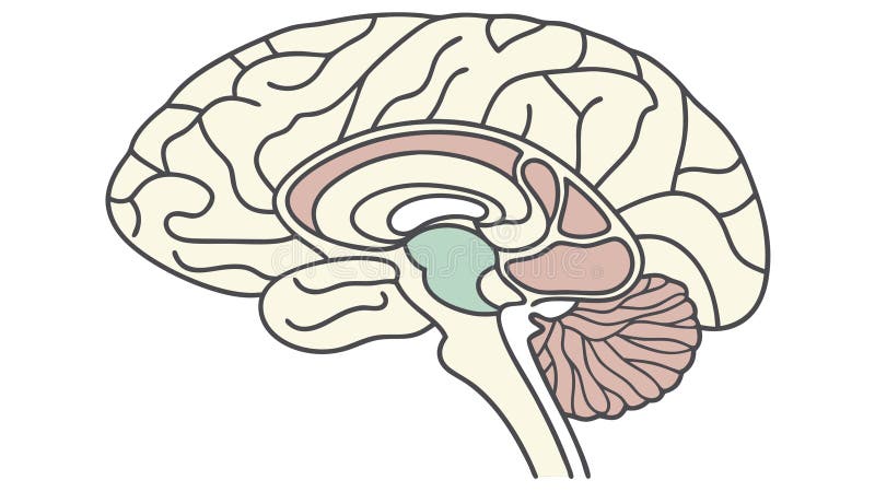 Brain Anatomical Drawing Cross Section Stock Illustrations – 163 Brain ...