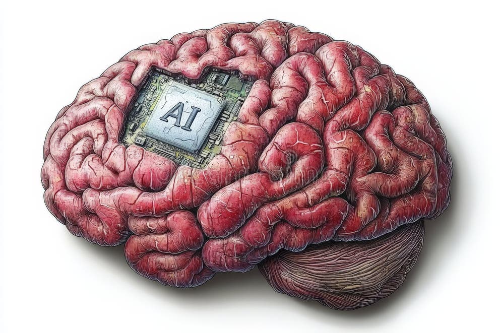 Anatomical Brain Model Fused Embedded AI Processor Representing ...
