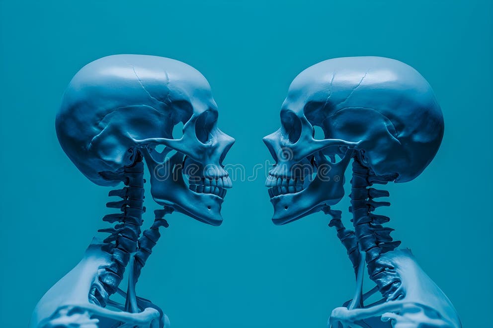 Anatomical Comparison of Two Human Skulls Highlighting Structural ...