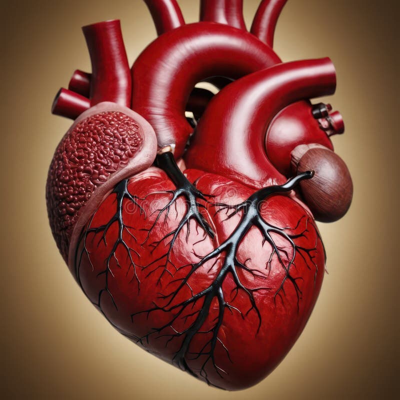 Heart Anatomy Visualization Human Cardiovascular System Structure ...