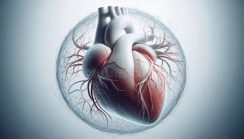 Anatomical Heart in Abstract Style Stock Illustration - Illustration of ...