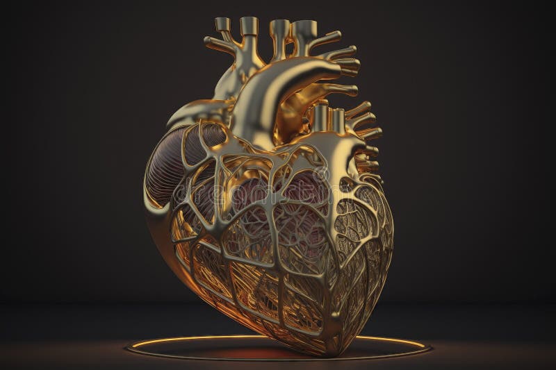 Anatomical Heart in Soft Light Studio Background for Medical Use. Stock ...