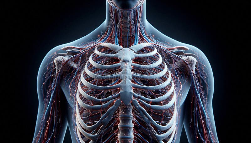 Anatomical Human Body with Vascular System Illustration Stock ...