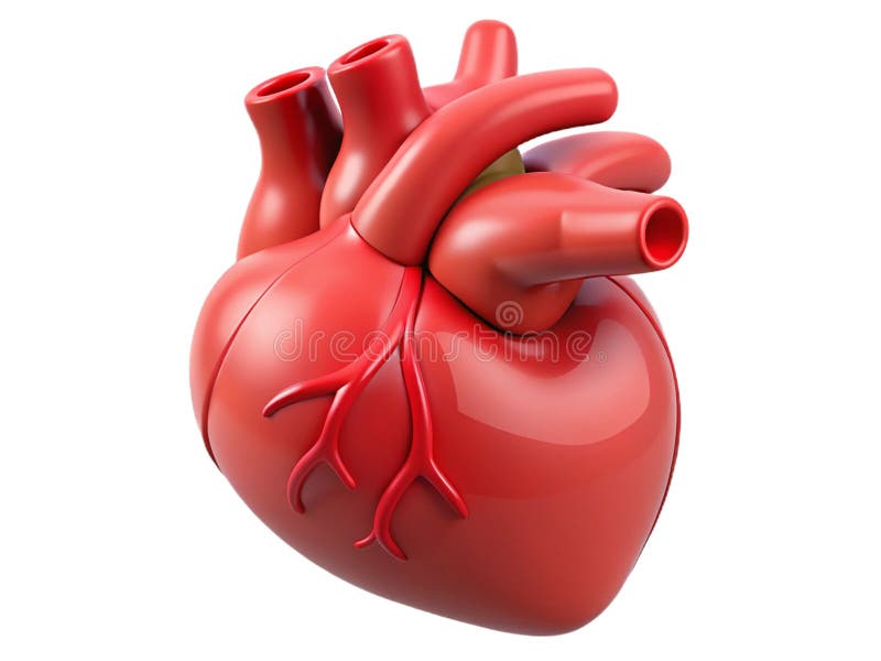 Anatomical Human Heart 3D Digital Stock Illustration - Illustration of ...