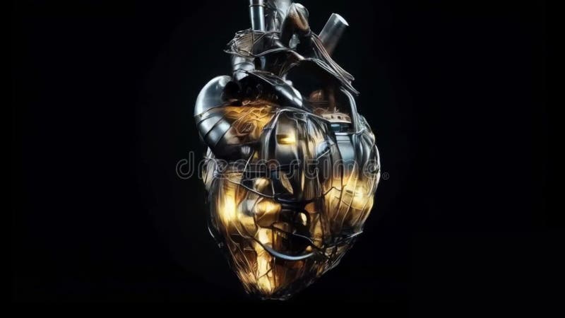 Anatomical Human Heart Formed by Pieces of Metal Stock Video - Video of ...