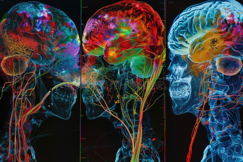Anatomical Illustration of the Human Brain Showing Various Structures ...