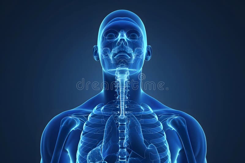 Anatomical Illustration of Human Breathing Process Stock Illustration ...
