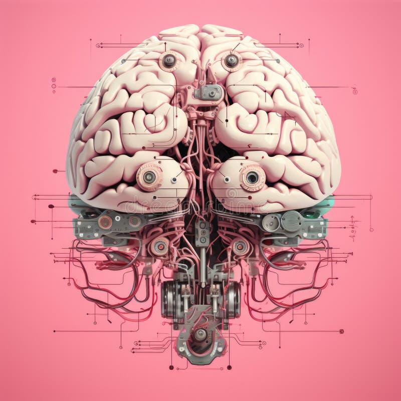 Anatomical Model of the Human Brain, Neural Connections, Artificial Intelligence Concept Stock ...