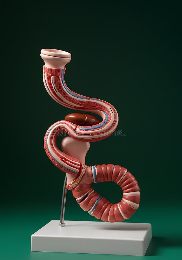 Anatomical Model of the Human Colon with Detailed Vascular and M Stock ...
