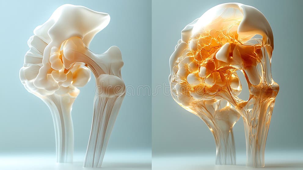 Anatomical Model of Human Hip Bone Structure Scientific Visualization ...