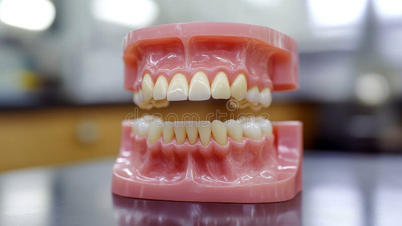 Anatomical Model of Human Jaw with Perfect Teeth Alignment, Isolated on ...