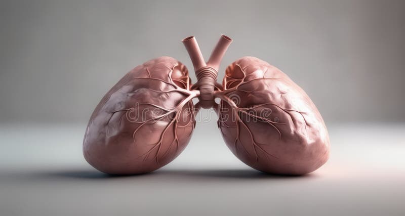 Anatomical Precision - 3D Rendering of Human Lungs Stock Illustration ...
