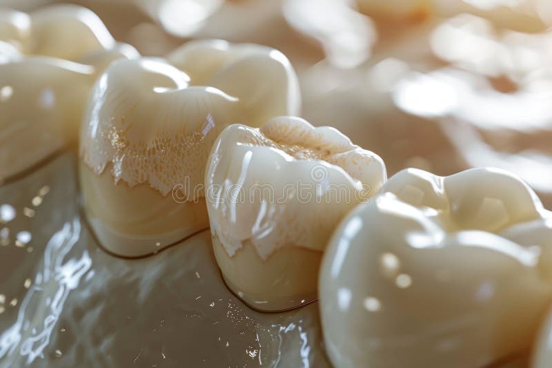 Anatomical Rendering of the Molar Preparation Process Prior To the ...