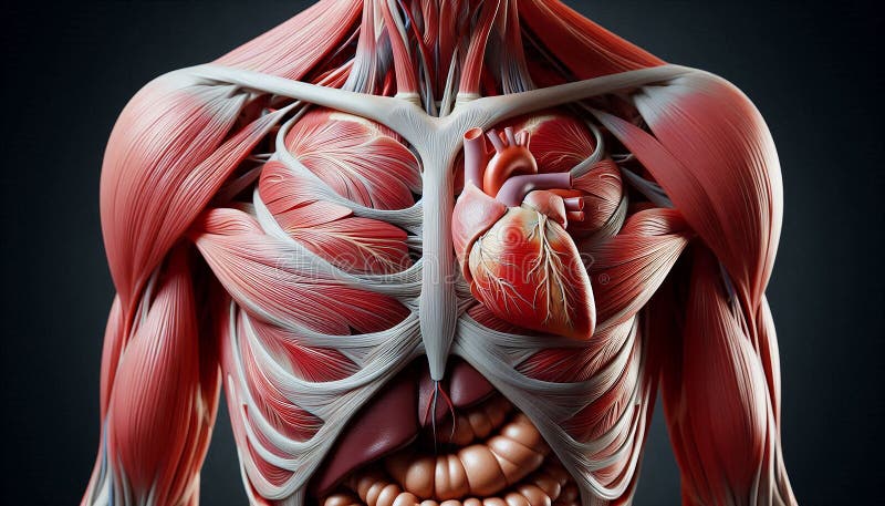 Anatomical Study of Human Body Structures Stock Illustration ...