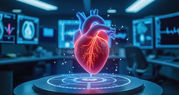 Anatomically Correct Heart Model High-tech Lab Medical Visualization ...