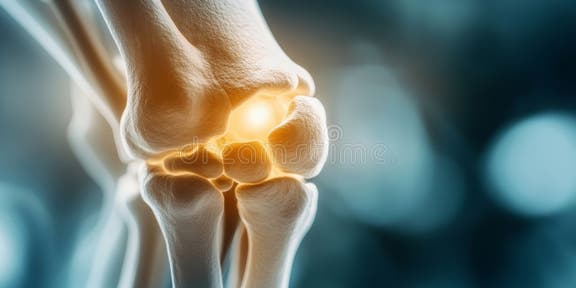 Anatomically Correct X-ray of a Human Knee Joint Highlighting Arthritis ...