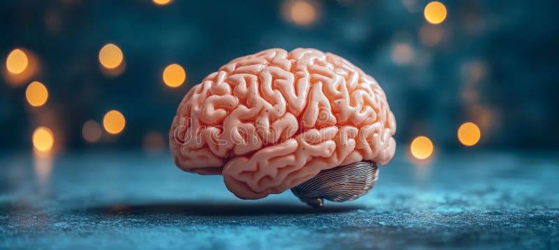 Anatomically Correct, Realistic 3D Model of a Human Brain Floats on a ...