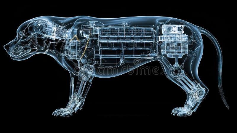 Anatomically Correct Skeleton of a Dog Displaying Detailed Structure ...