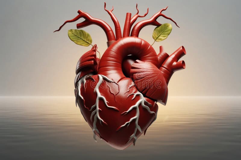 Anatomie Du Coeur Humain. Ai Illustration Stock - Illustration du coeur ...