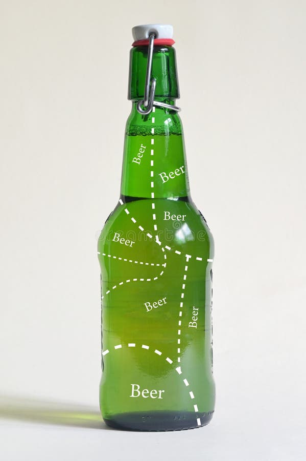 Anatomy of Beer with Dotted Lines Stock Photo - Image of amber, concept ...