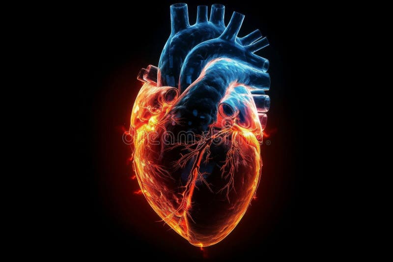 Anatomy of the Cardiovascular System Stock Illustration - Illustration ...