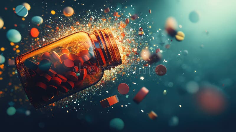 Anatomy Exploded View of Medicine Bottle Infographic Cle Stock ...