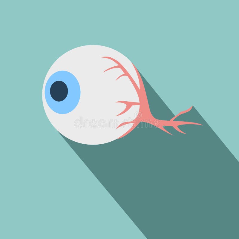 Anatomy Eye Icon. Related Icon with Long Shadow. Stock Vector ...