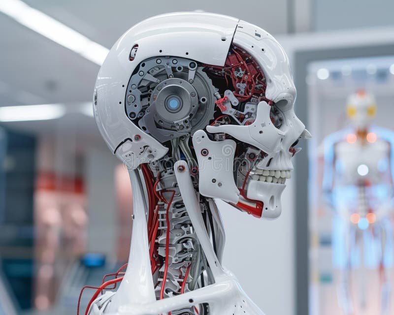 Anatomy of a Technologically Advanced Cyborg Stock Illustration ...