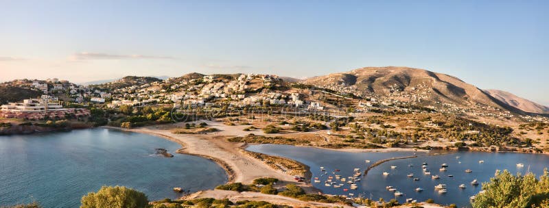 Anavyssos stock photo. Image of ship, mediterranean, landscape - 11525318