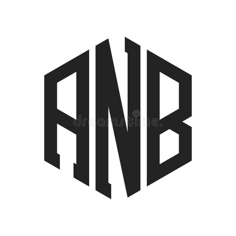 ANB Logo Design. Initial Letter ANB Monogram Logo Using Hexagon Shape ...