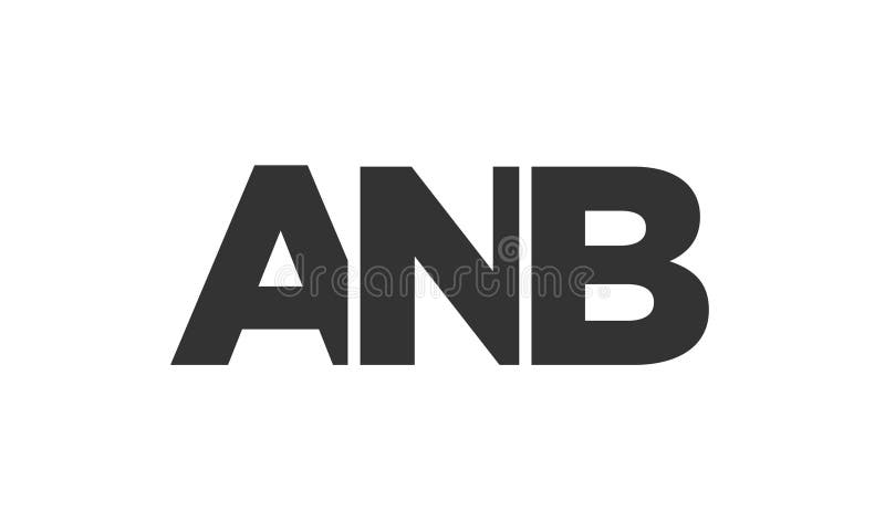 ANB Logo Design Template with Strong and Modern Bold Text. Initial ...