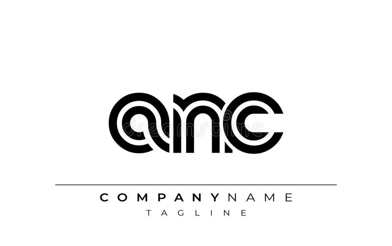 ANC Creative Unique Modern Letter Logo Design Stock Illustration ...