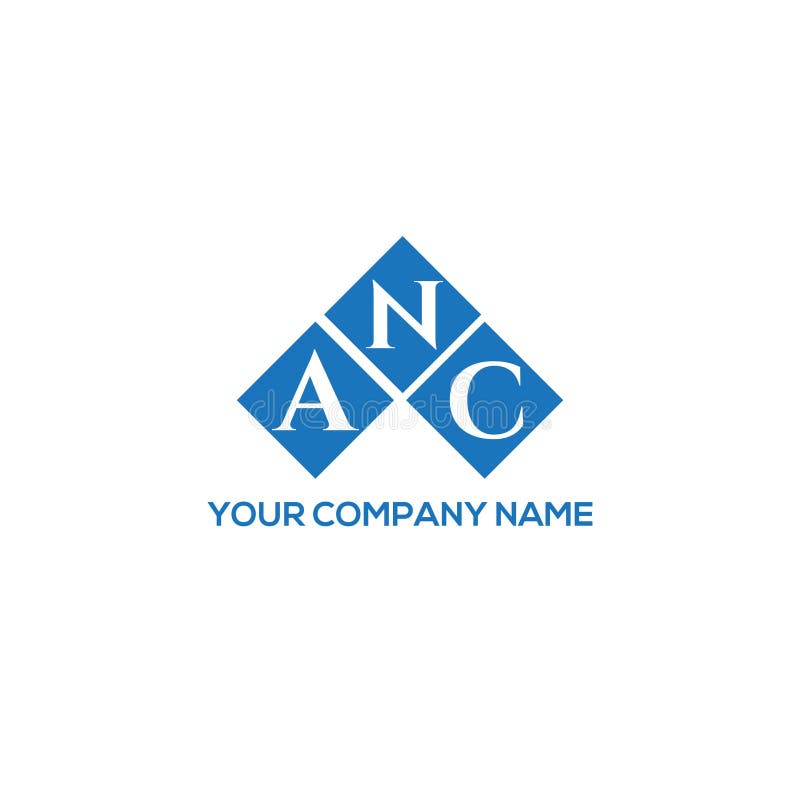 ANC Letter Logo Design on WHITE Background. ANC Creative Initials ...