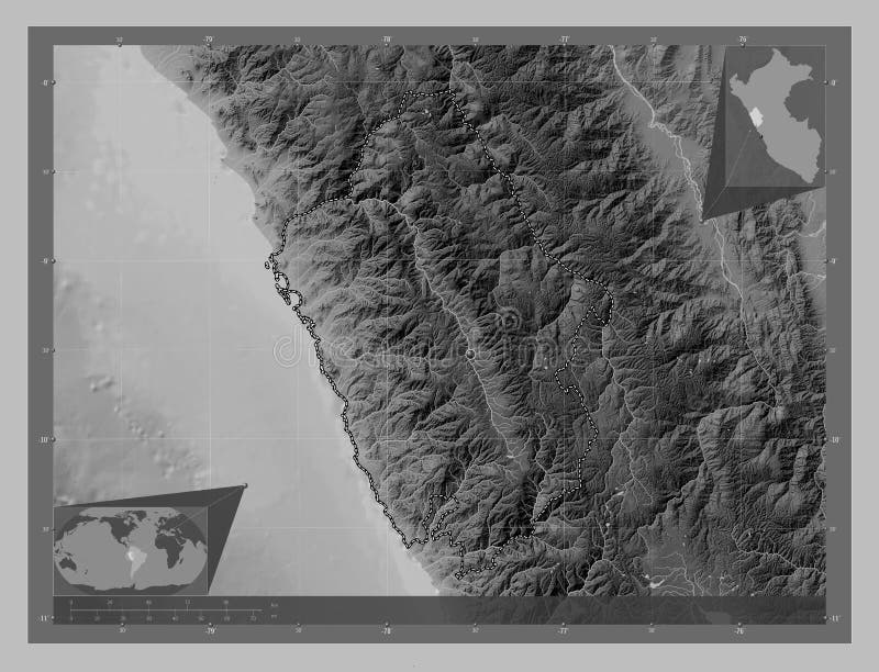 Ancash, Peru. Grayscale. Capital Stock Illustration - Illustration of ...